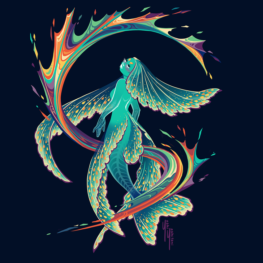 Deep Sea Mermaids - Mini Print Trio – Yoshi Yoshitani